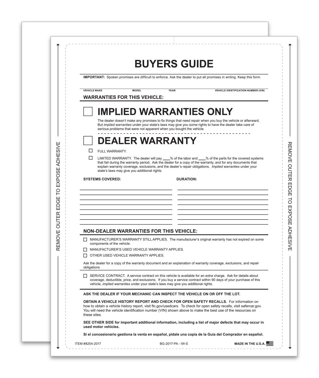 Buyer's Guide - Implied Warranty - English – Romano Promo Dealer Supply
